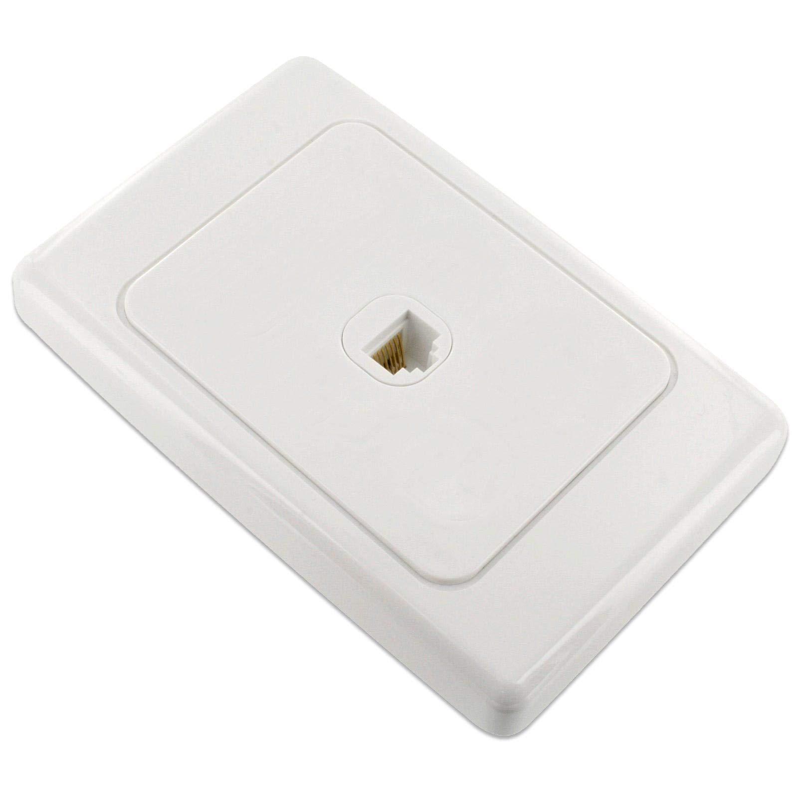 Network Wall Plate 1 Port Gang for CAT6 LAN RJ45 8P8C Cable Plug to ...