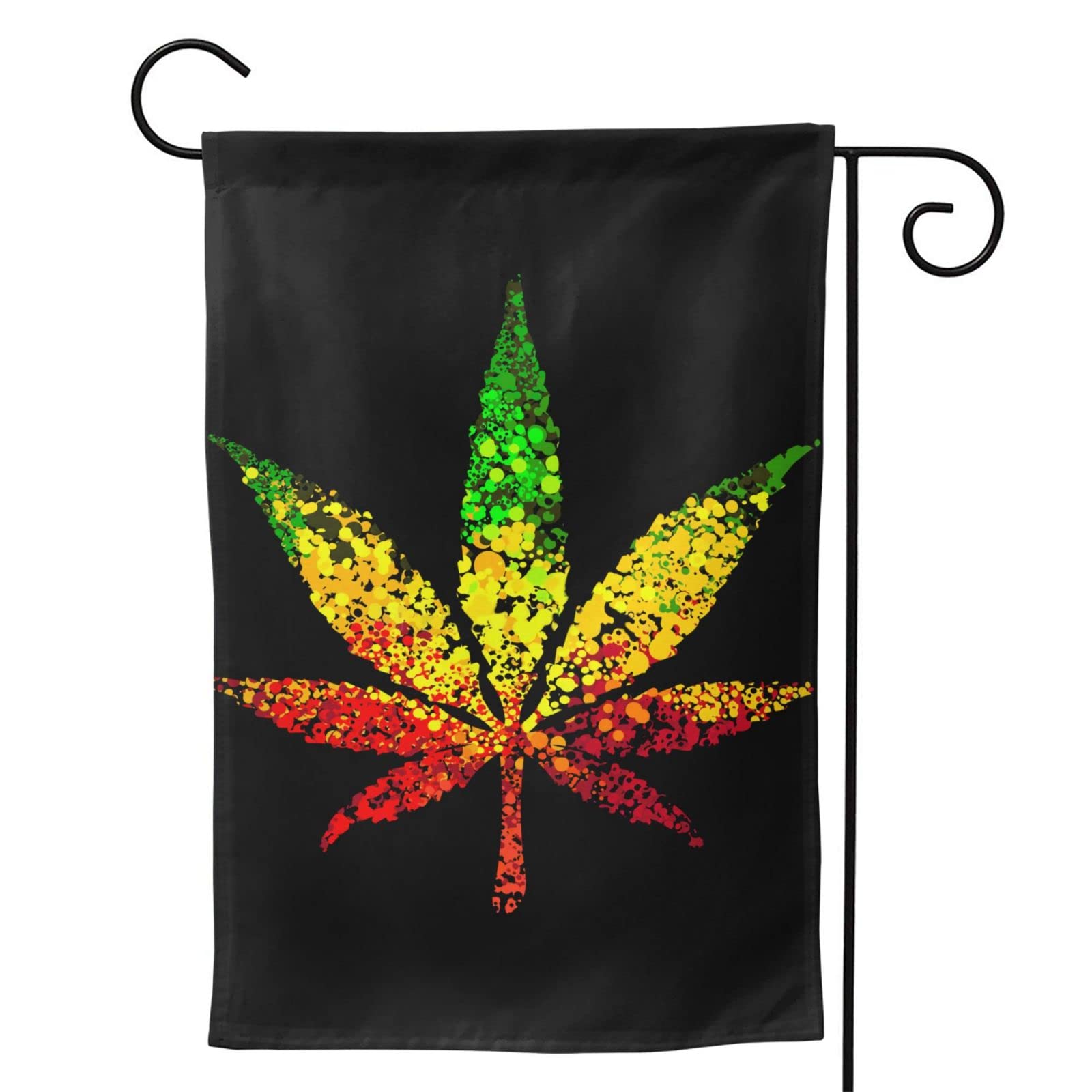 Jamaican Flag With Weed Cannabis Marijuana Leaf Jamaican Flag Colors