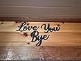 Amazon.com: AHYS Black Wall Decor Love You Bye Metal Signs Cute Love ...