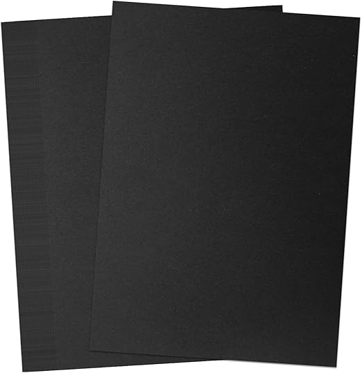 A4 350gsm Black Card Thick Art Paper, 40 Sheets, Black Cardstock Paper ...