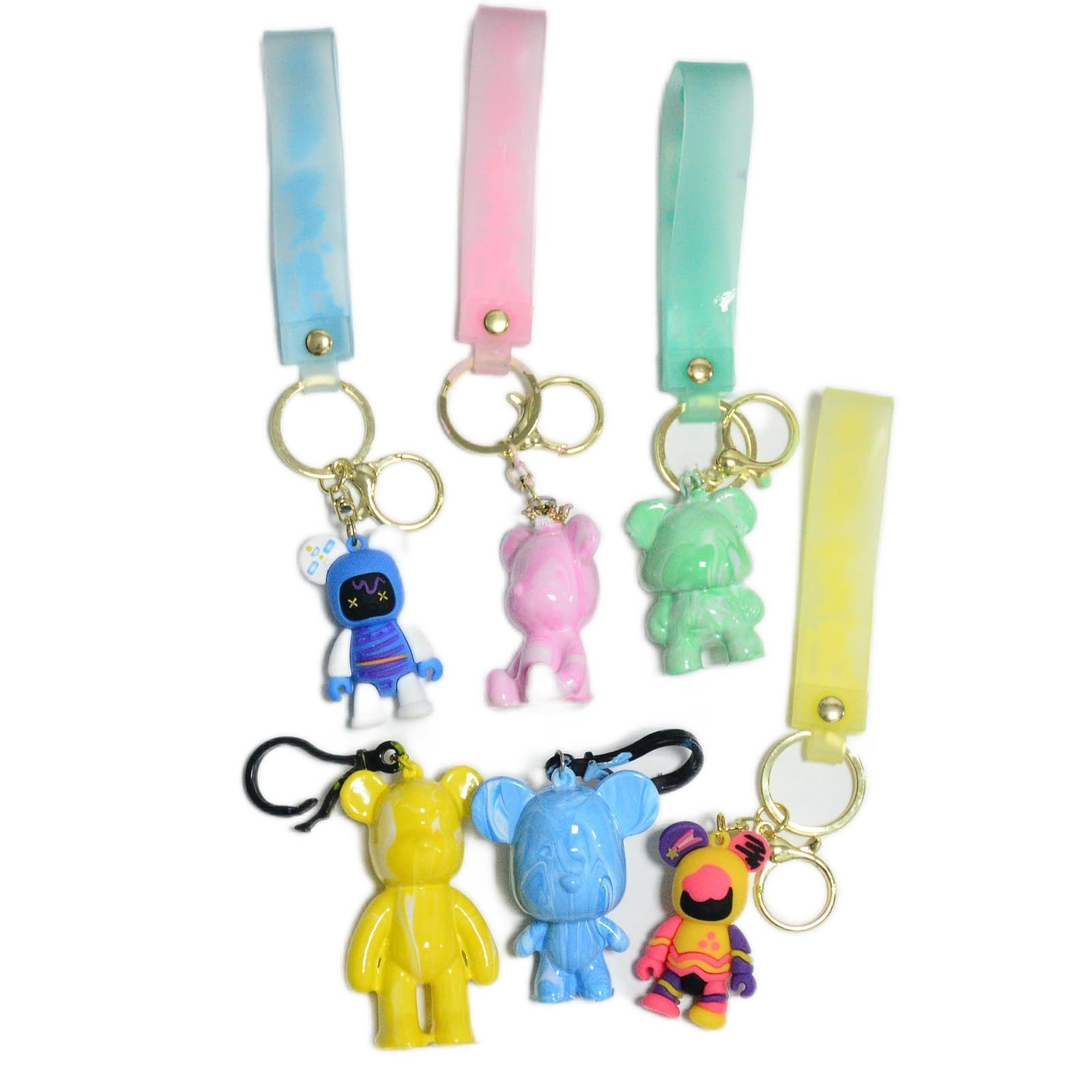 Snapklik.com : Coniuty DIY Fluid Bear Keychain 6 Set, Teddy Bear ...