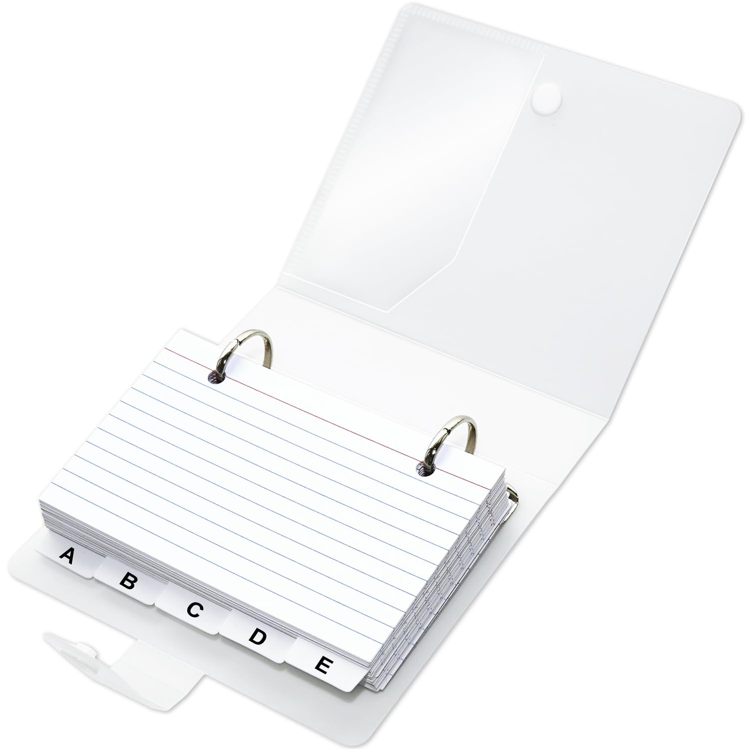 Amazon.com : 3x5 Lined Index Cards with Ring Binder Holder and Dividers ...