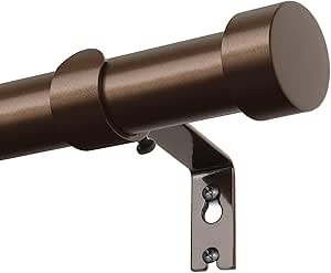 KAMANINA Bronze Curtain Pole 80 to 148 cm, 25 mm Diameter Curtain Poles ...
