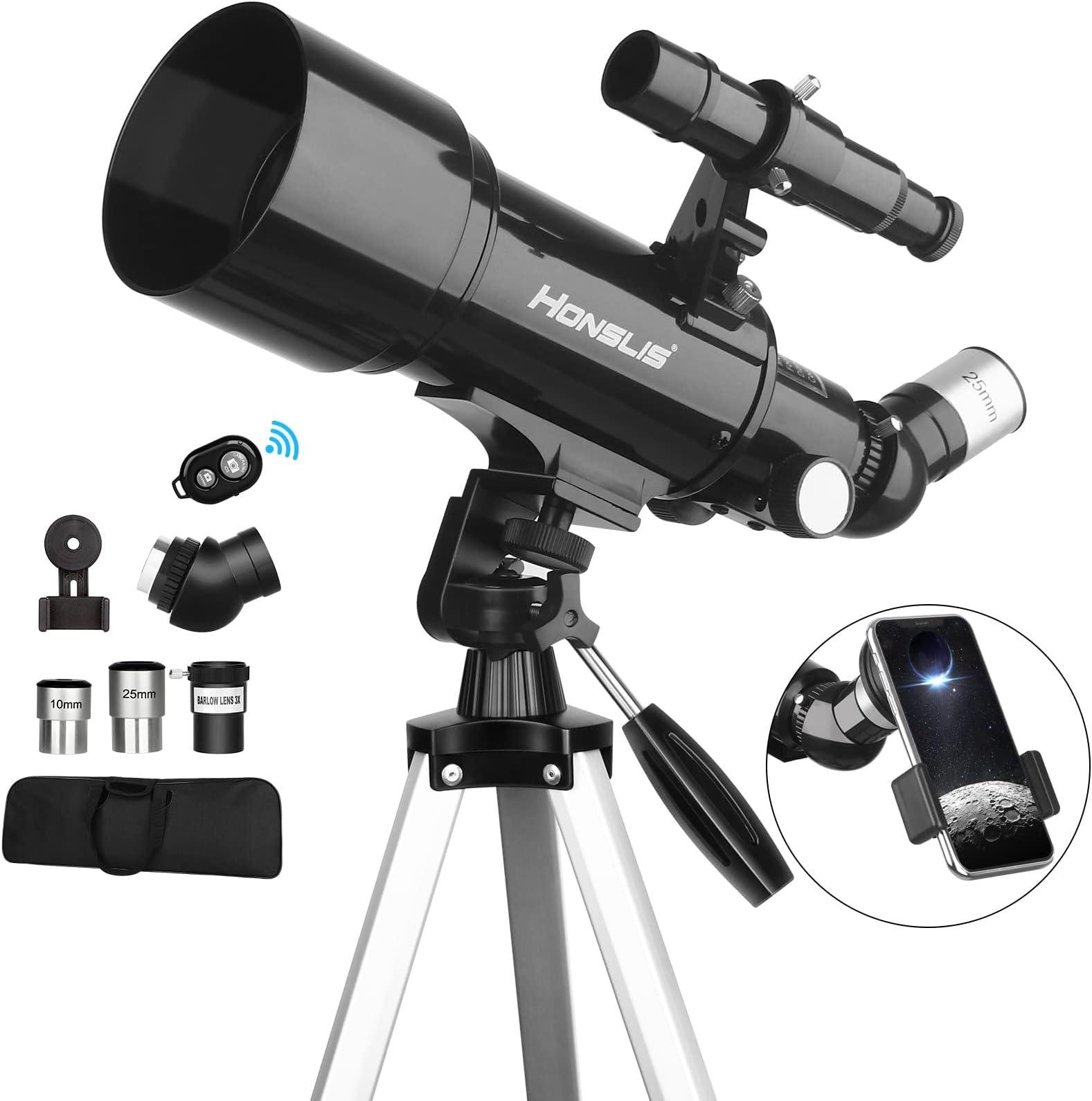 Amazon.com : Telescope for Kids & Adults Beginner Astronomers - 70mm ...