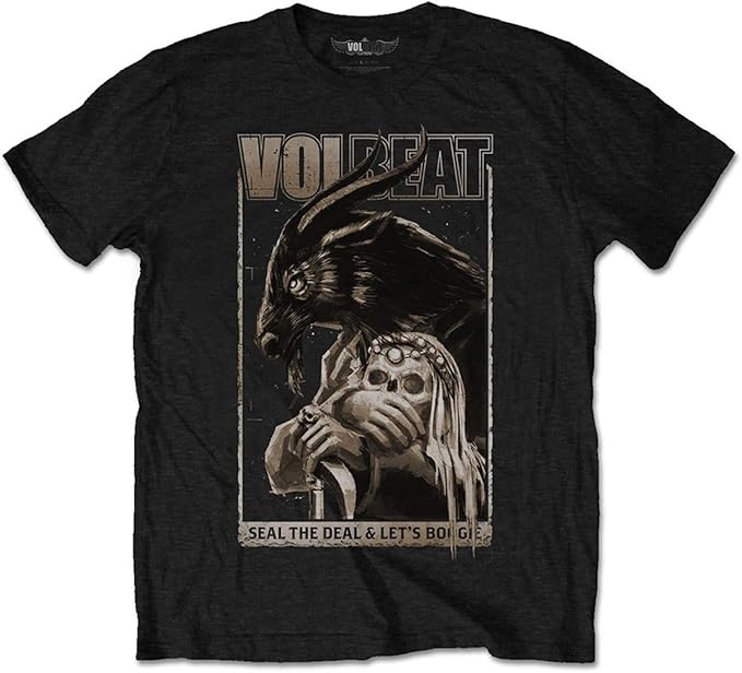 Volbeat T Shirt Seal The Deal and Lets Boogie Goat Logo Official Mens ...