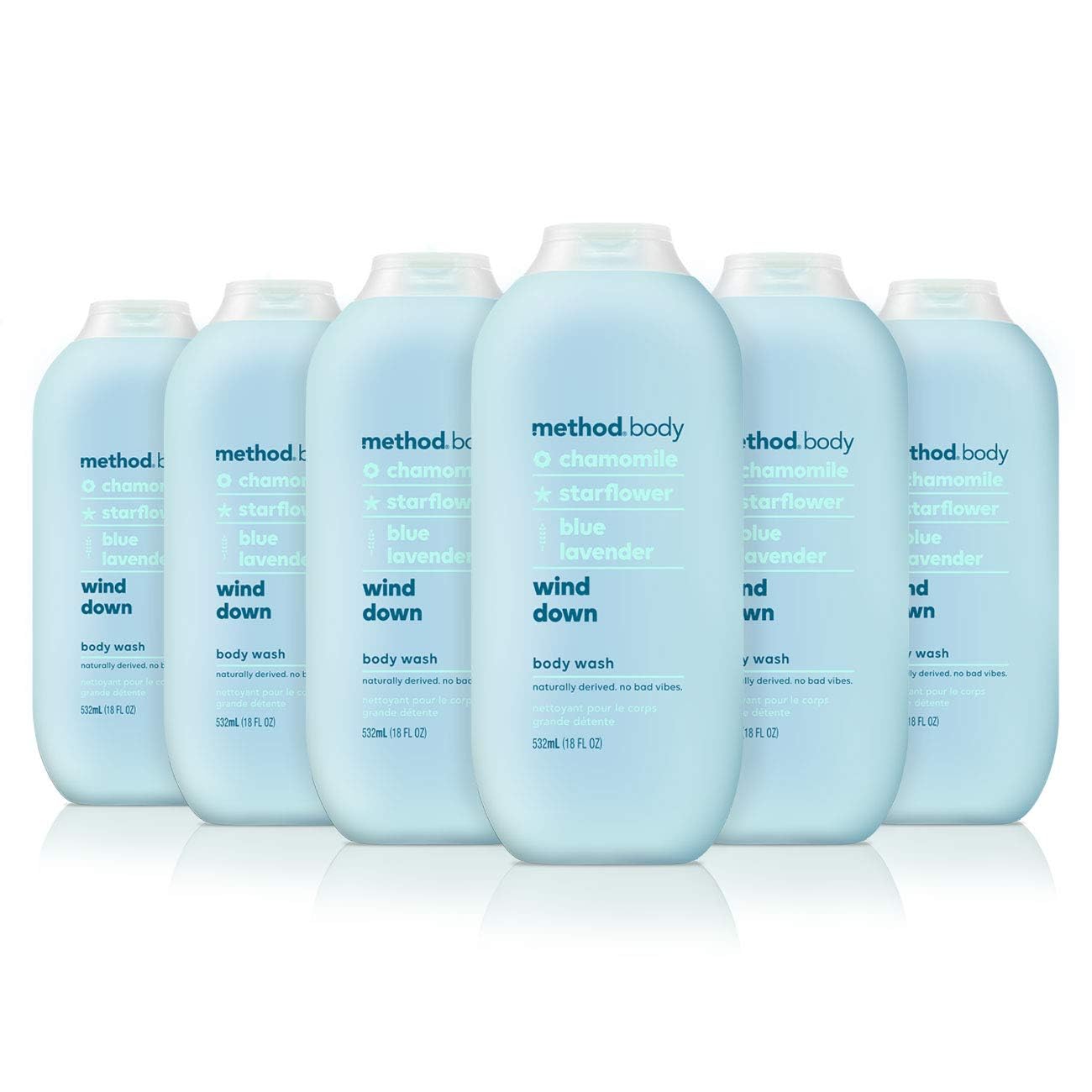 Amazon.com : Method Body Wash, Wind Down, 18 oz, 6 pack, Packaging May ...