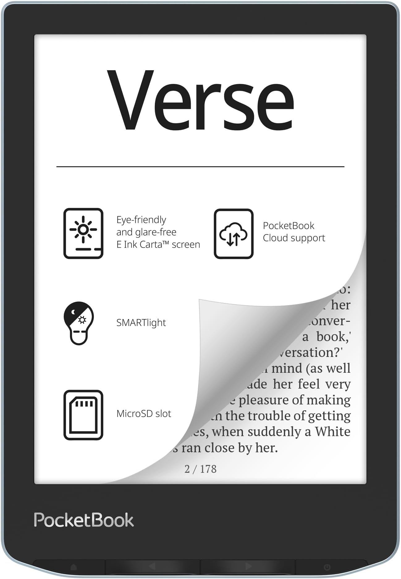Amazon.com: PocketBook Verse E-Reader | Eye-Friendly 6'' E-Ink Carta ...