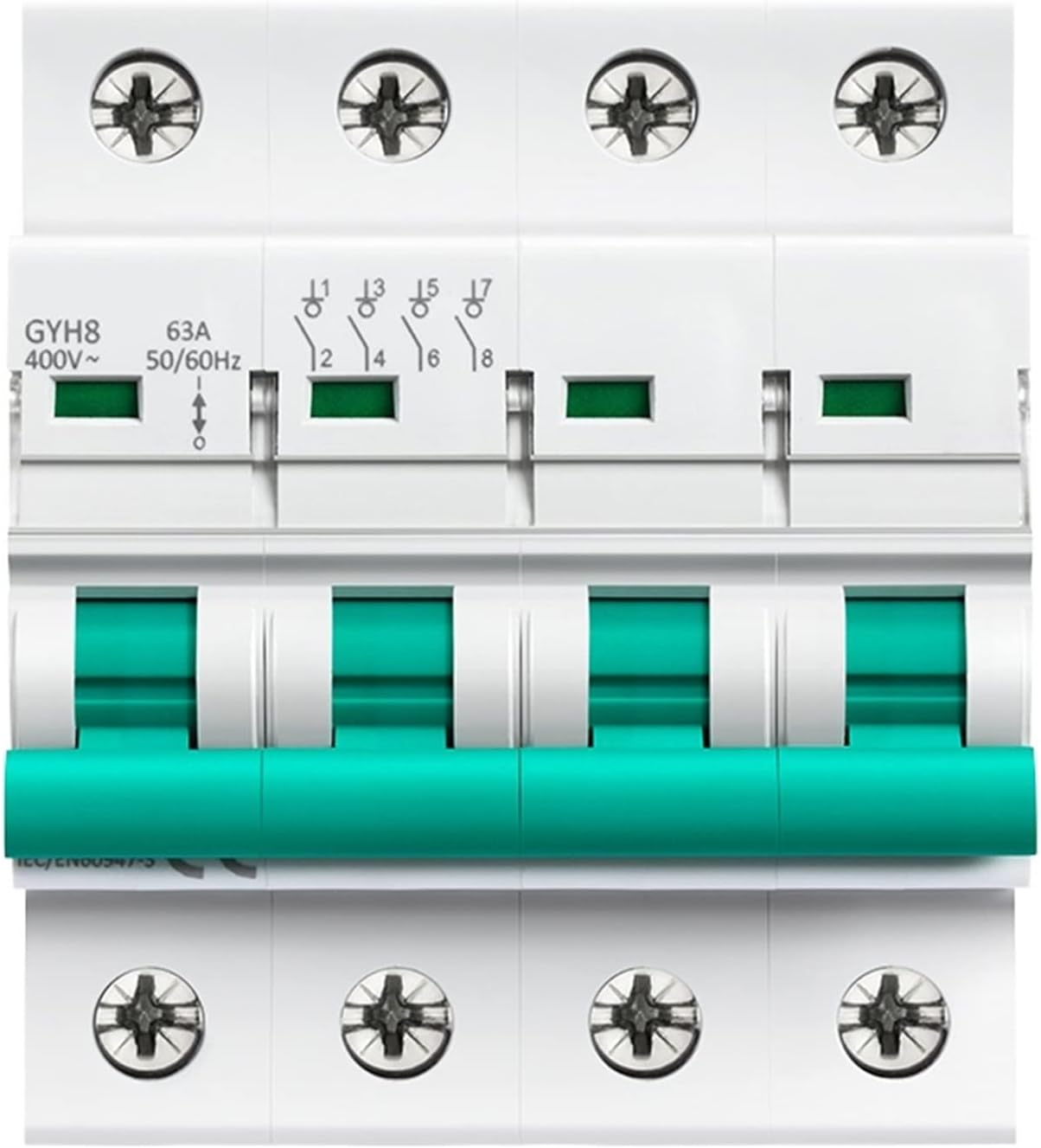 Amazon.com: YONGTO GYH8 Rail 4 Pole Isolating Switch 400V Main Switch ...