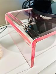Amazon.com: UTHIN 2 Tier Pink Acrylic Monitor Stand, Premium Computer ...