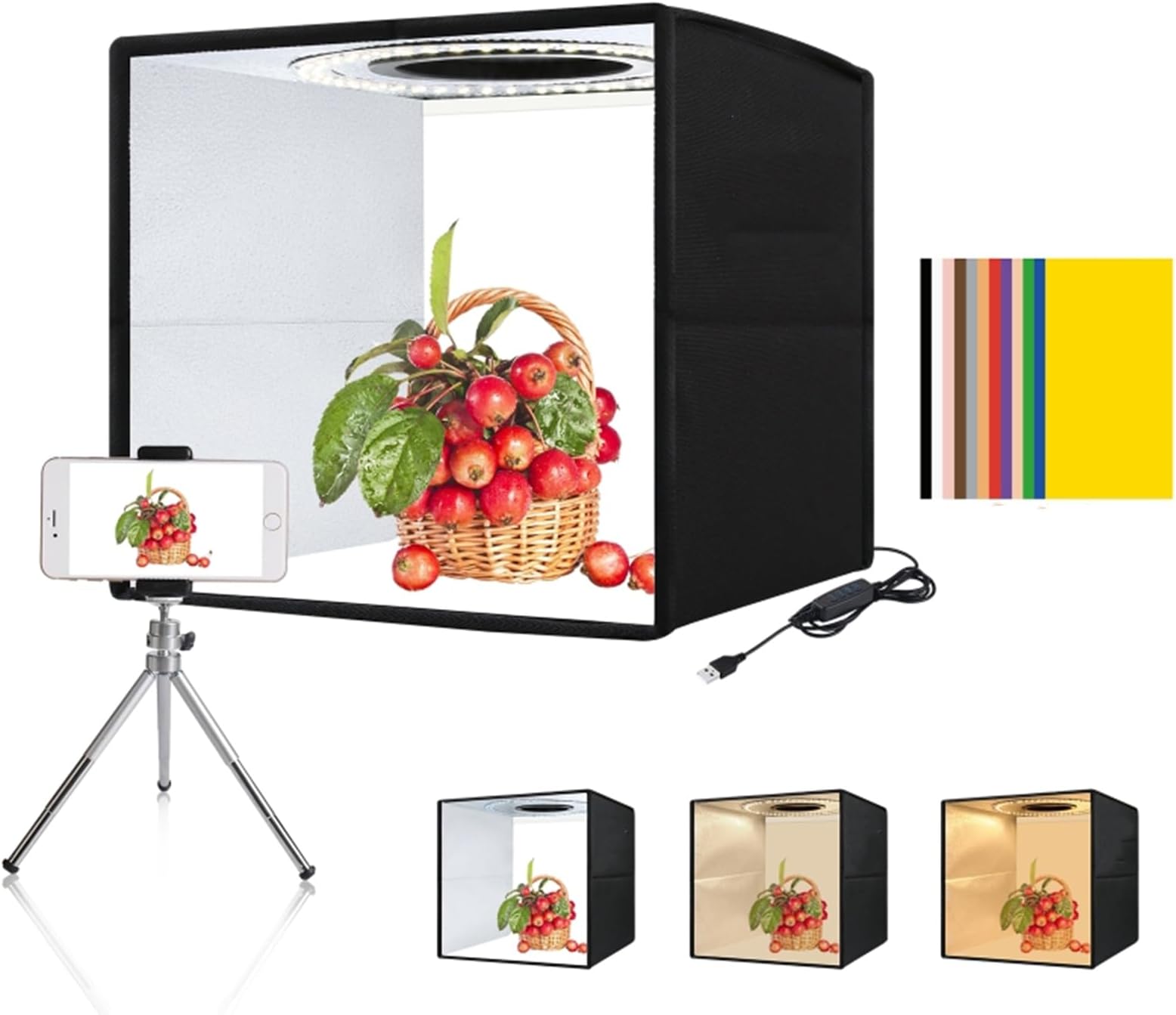 Amazon.com : 2025 Upgraded Photo Studio Light Box Photography, 10"x10 ...