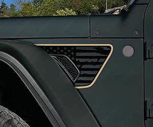 Amazon.com - Distressed Fender Vent Flags Decals Compatible with Jeep ...