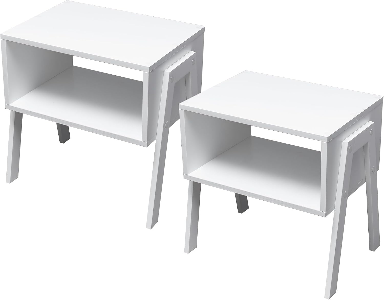 Amazon.com: Forevich Nightstands Set of 2 Bamboo End Tables Beside ...