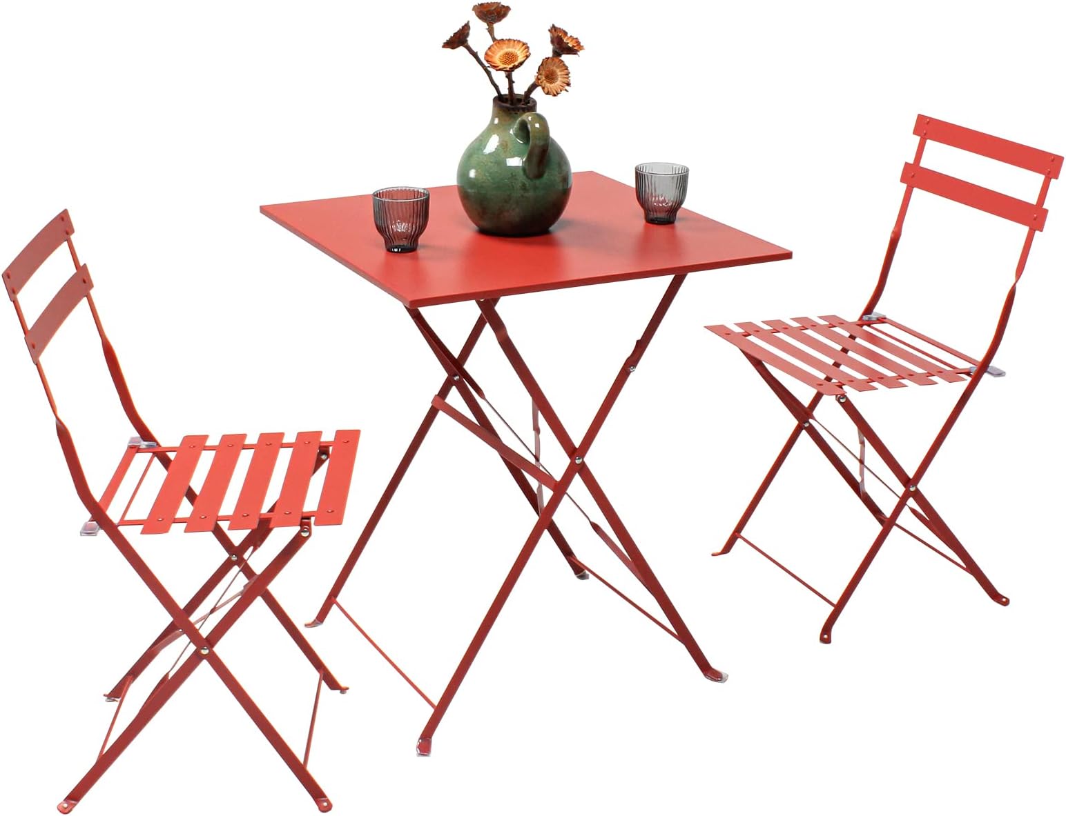 Amazon.com: Keter Rio 3 Piece Resin Wicker Patio Furniture Set with ...