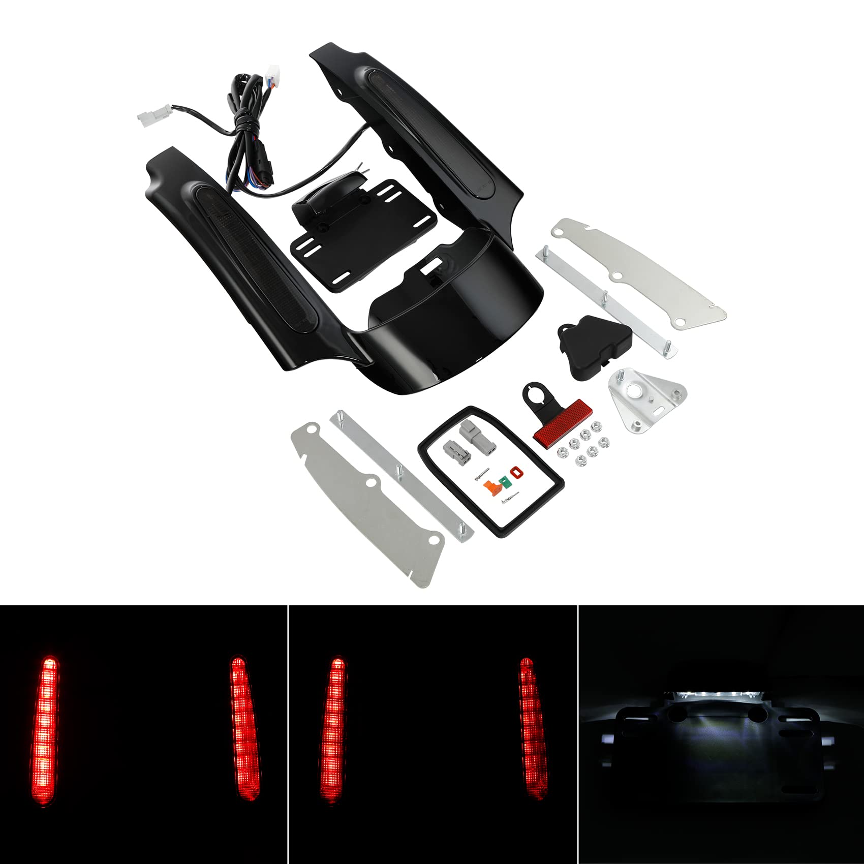 Snapklik.com : LED Rear Fender Fascia Fits For Harley Touring Road King ...