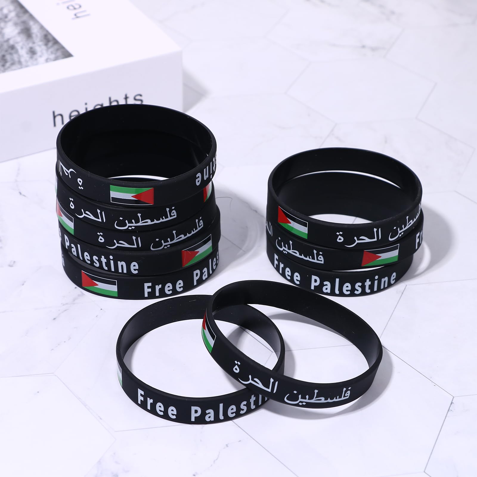 Snapklik.com : 10PCS Free Palestine Flag Bracelets: Sports Silicone ...