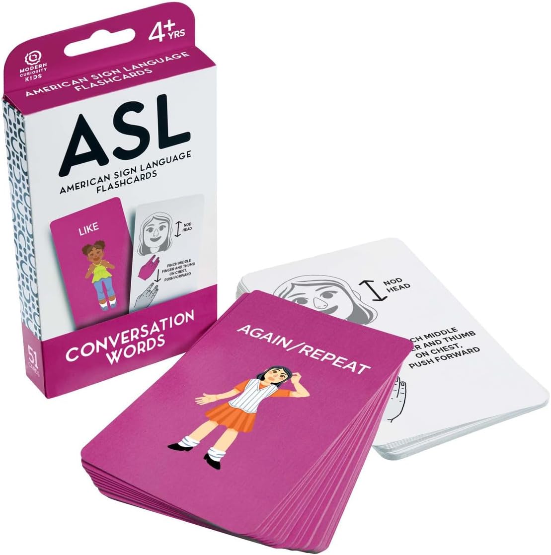 Amazon.com: Deluxe ASL American Sign Language Flashcards - Conversation ...