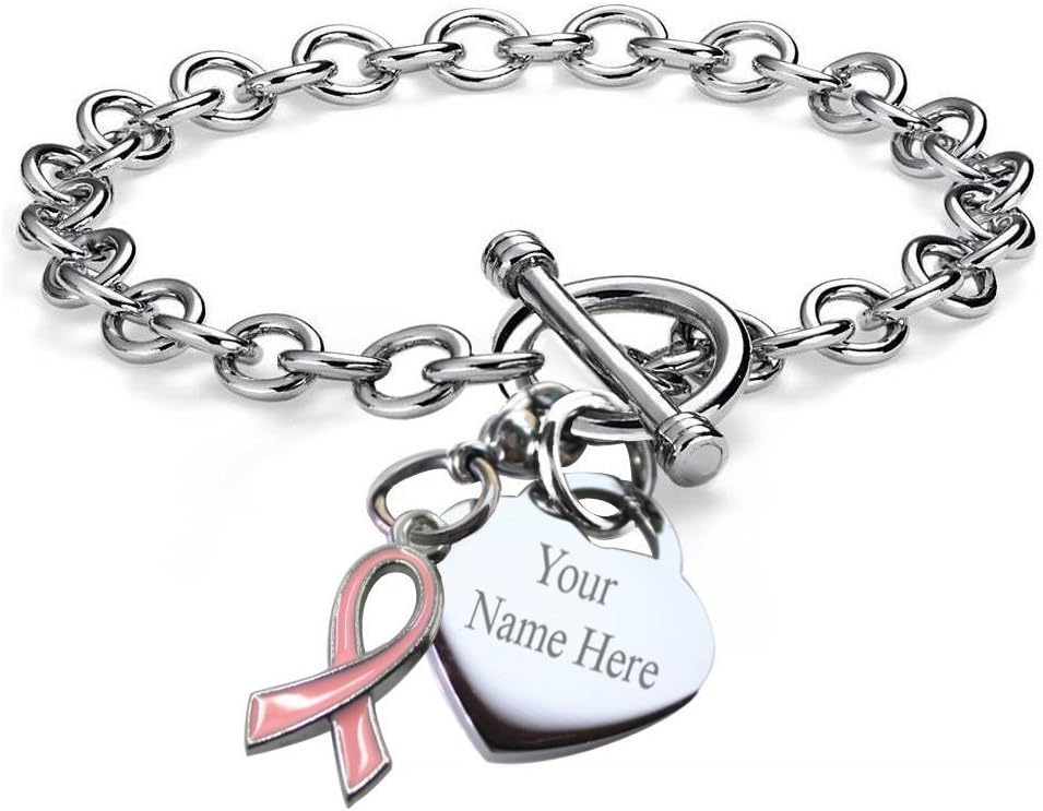 Amazon.com: Personalized Charm Bracelet Detachable Cancer Survivor ...