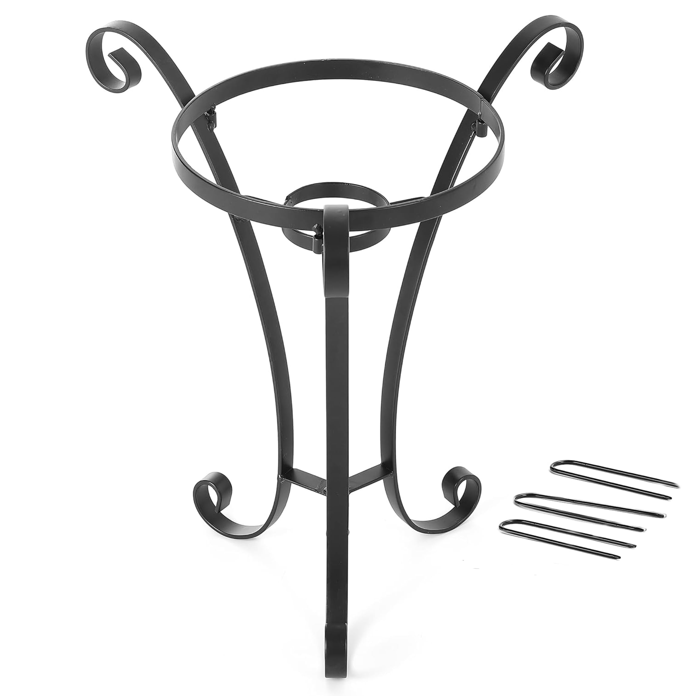 Amazon.com: Wenbery Wrought Iron Metal Gazing Globe Stand, Gazing Ball ...