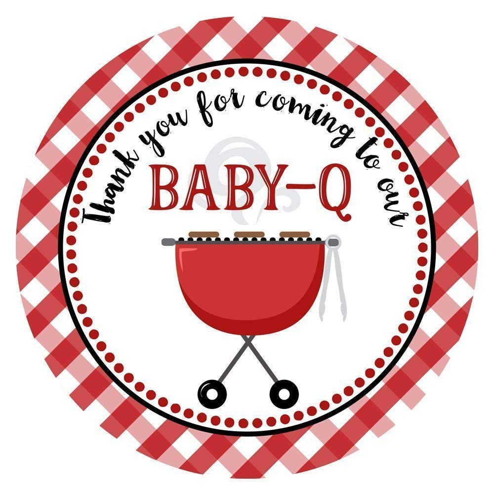 Amazon.com: Baby Q Sticker Labels by Adore By Nat - Co-Ed Baby Shower ...
