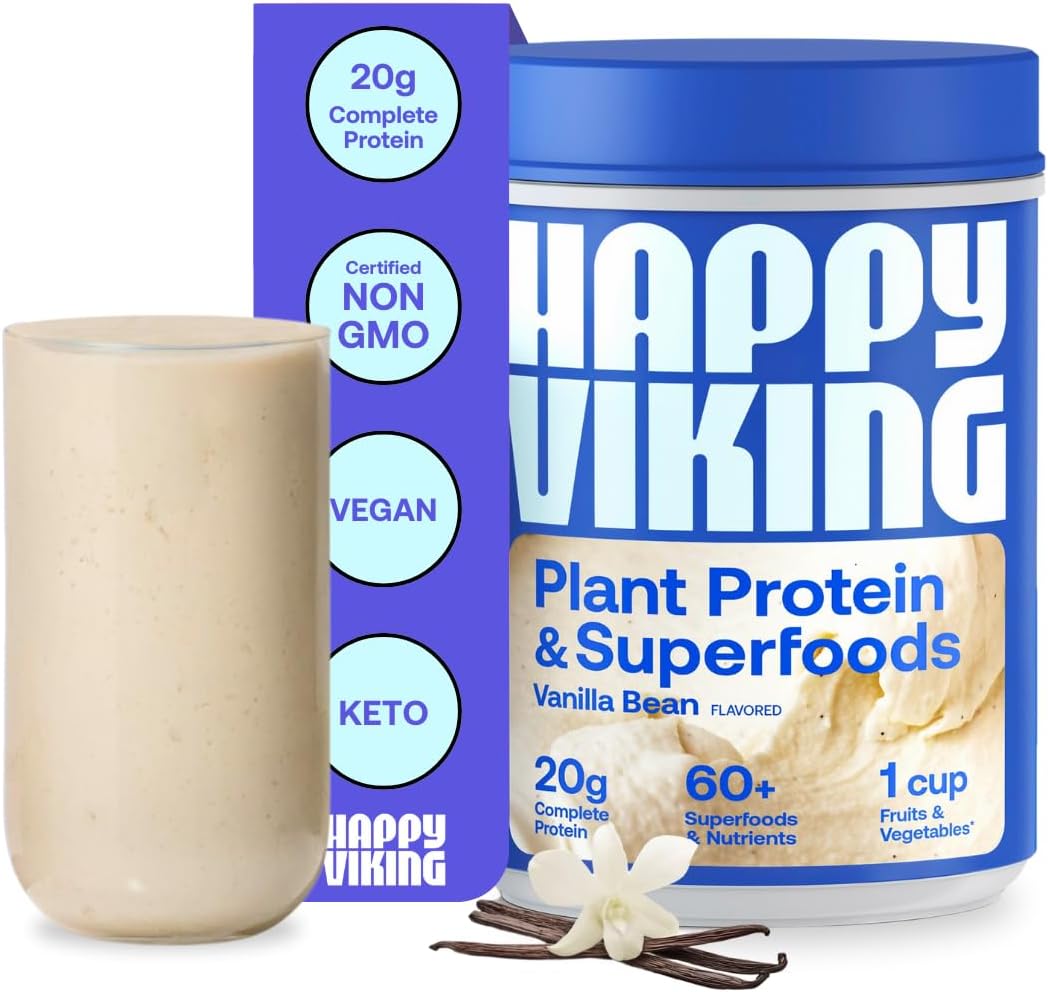 Amazon.com: Happy Viking Iced Coffee Protein Powder, Created by Venus ...