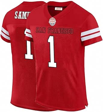 Amazon.com: Custom Mens/Youth Football Stitched T-Shirt for Sports Fan ...