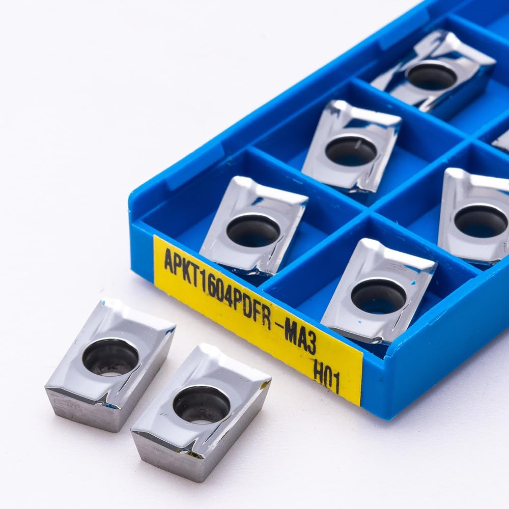 10pcs CNC Machine Insert APKT1604 MA3 H01 Hardness Aluminum Carbide ...
