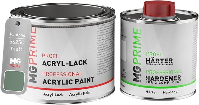 MG PRIME Pantone 5625C Green Acrylic paint matt 0.75 litre / 750 ml can ...