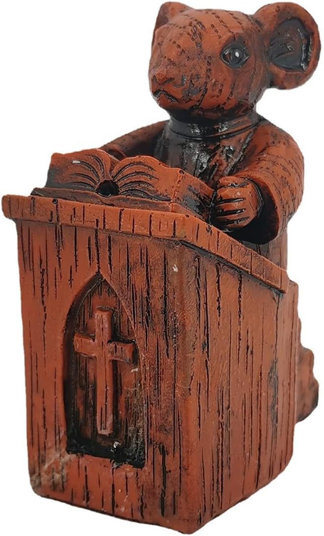 Amazon.com: miihello Church Mouse Statue Collectibles Figurines Christ ...