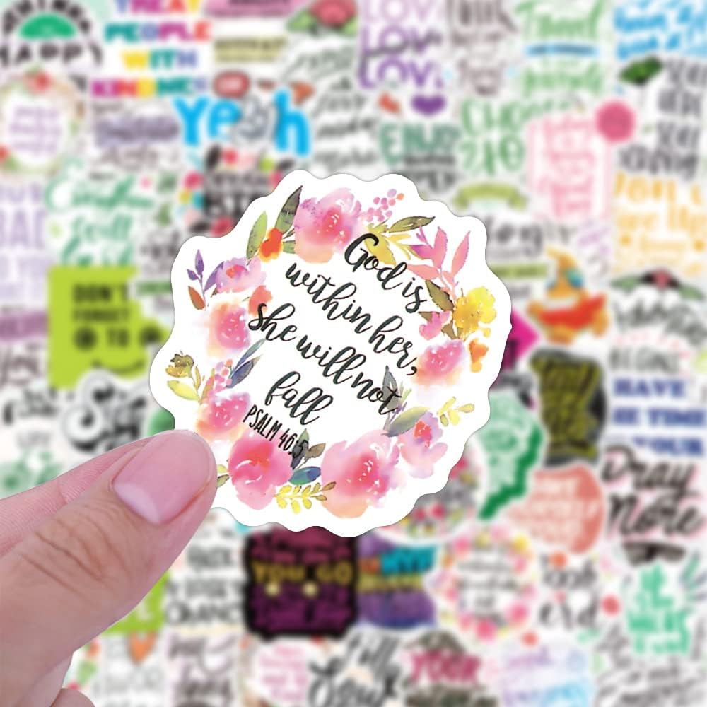 Amazon.com: 100 Pcs Inspirational Quotes Stickers, DIY Scrapbook Paper ...