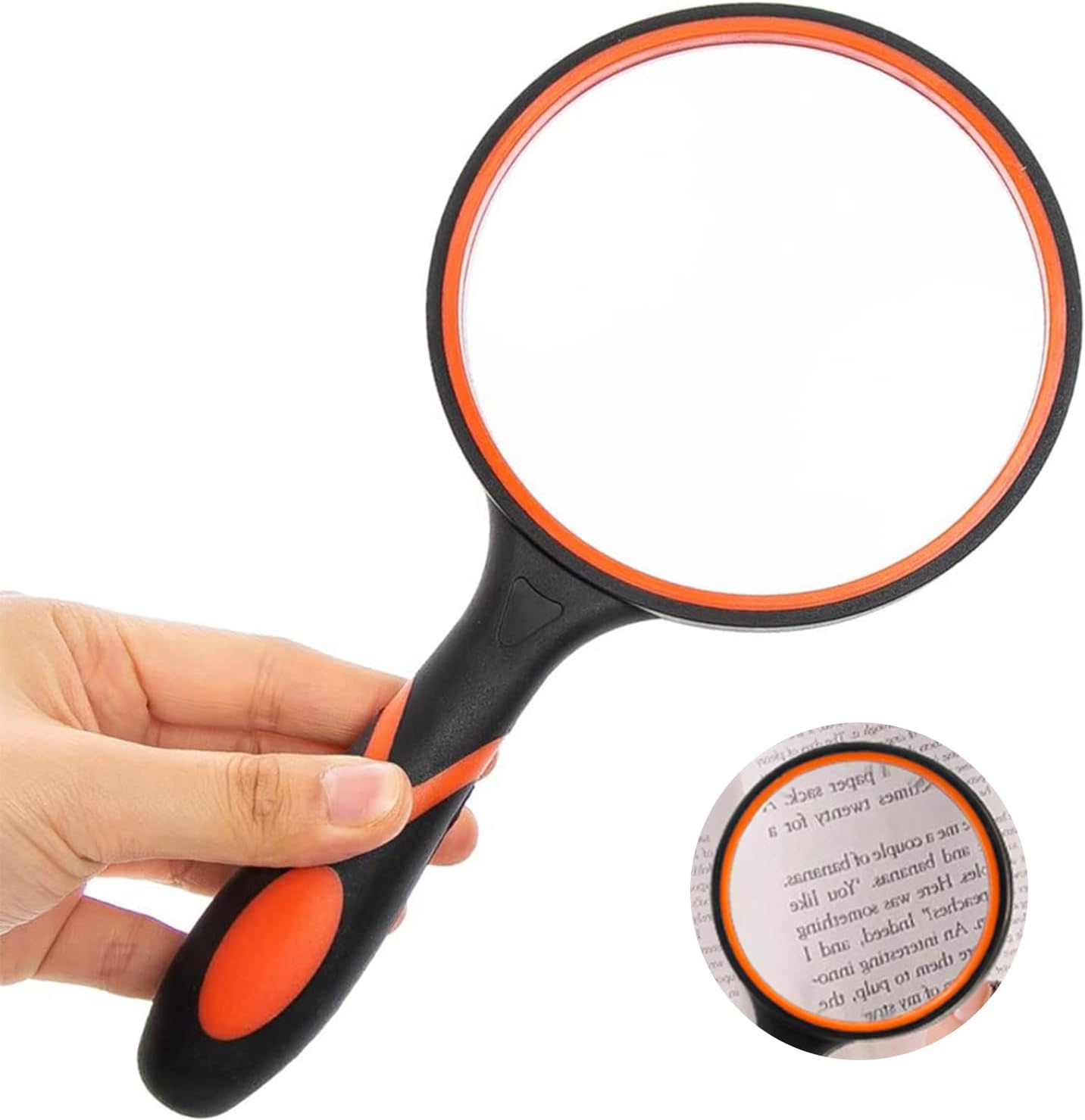 10X Magnifying Glass, Handheld Reading Magnifier with Non-Slip Soft ...