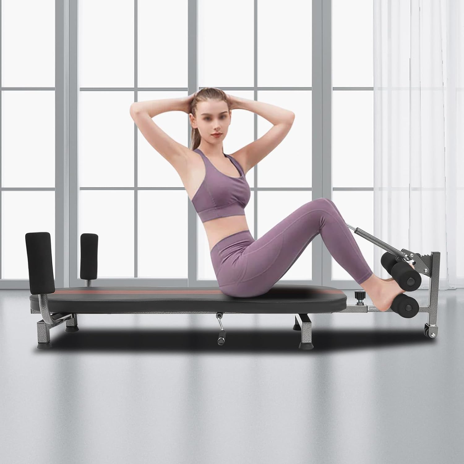 Amazon.com : Back Stretch Decompression Bench with Mobile Roller Design ...