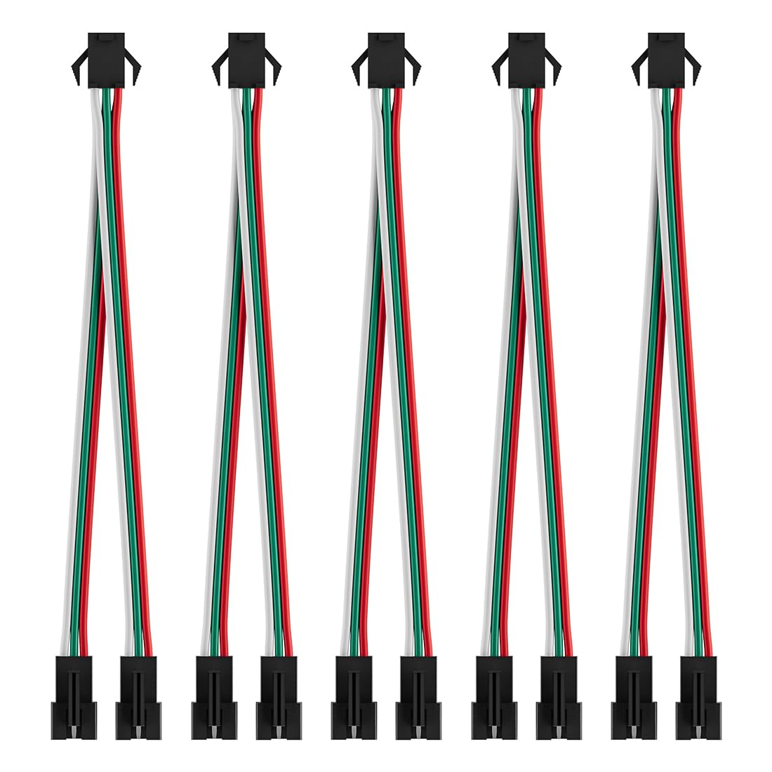 Snapklik.com : 5 PCS JST SM 3PIN V Shape 1 To 2 Connectors For 3 Pin ...
