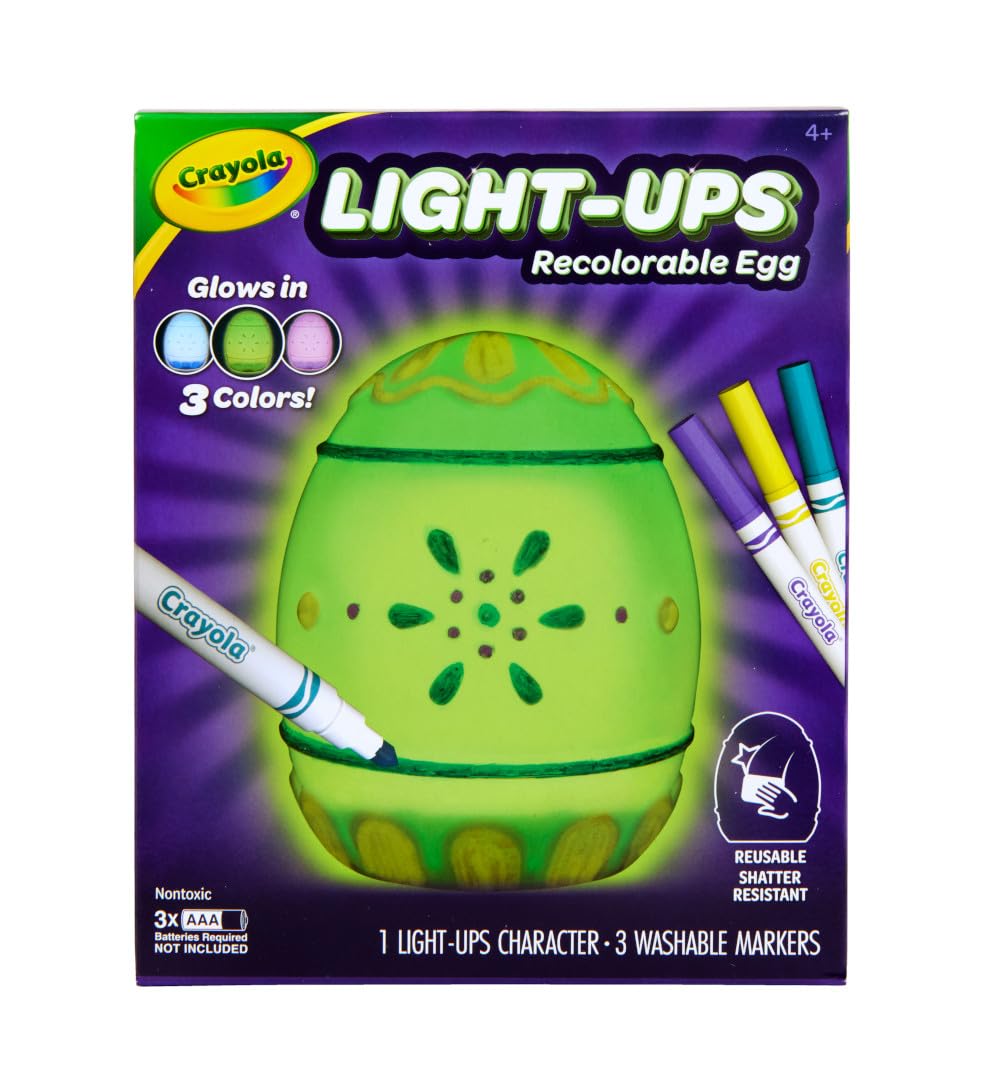 Amazon.com: Crayola Light-Ups - Egg, Recolorable Light Up Egg, Easter ...