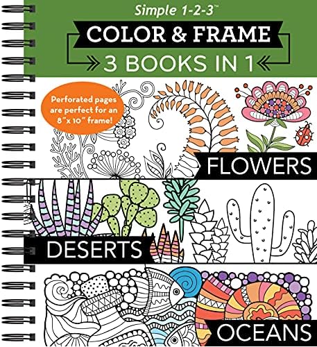 Amazon.com: Color & Frame - 3 Books In 1 - Flowers, Deserts, Oceans ...