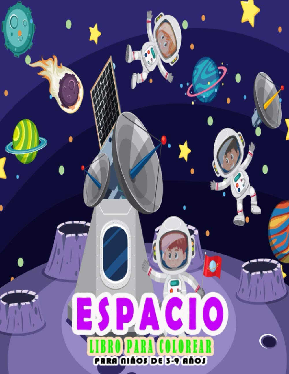 Buy Espacio Libro Para Colorear Para Niños De 3-9 años: Libro de ...
