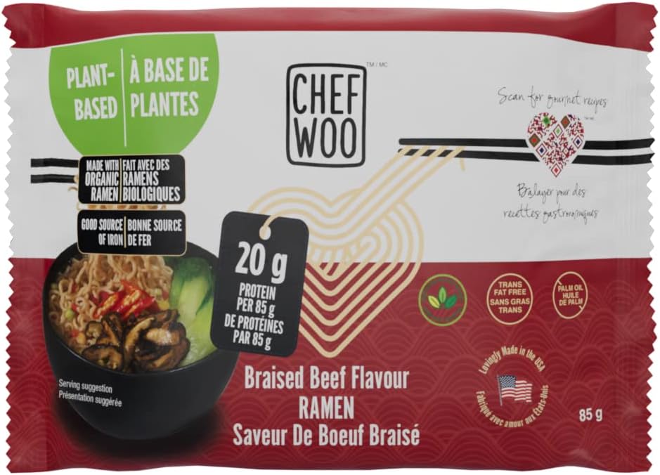 CHEF WOO BRAISED BEEF PILLOW FLAT PACK (PACK OF 24) | Made with Organic ...