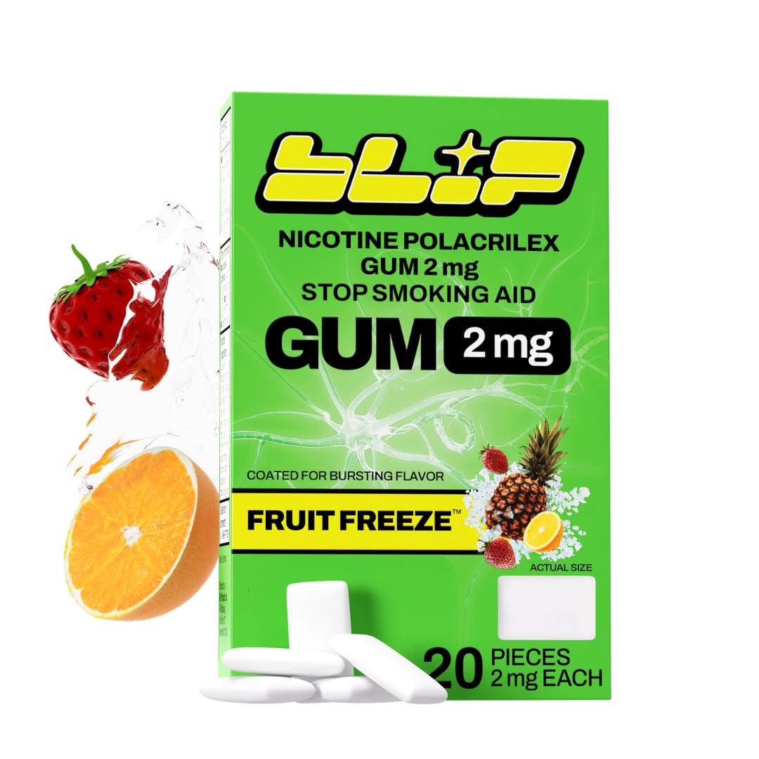 Amazon.com: Blip NRT Nicotine Gum - 2mg Fruit Freeze Flavor (20 Count ...