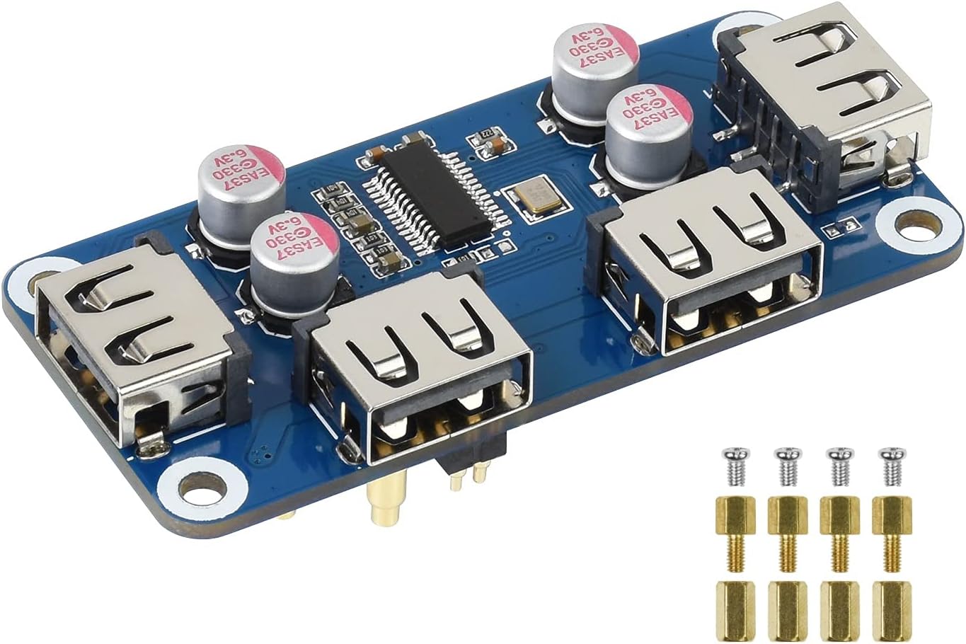 Amazon.com: Waveshare Ethernet/USB HUB HAT (B), Compatible with Raspberry Pi Zero/Zero W/4B/3B ...