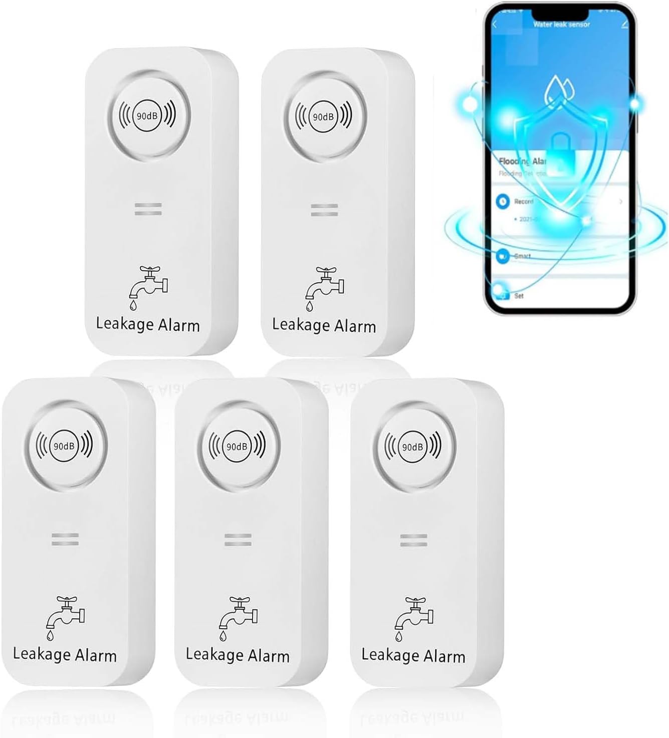 Feit Electric Smart Wi-Fi Water Leak Sensor with Audible Alarm ...