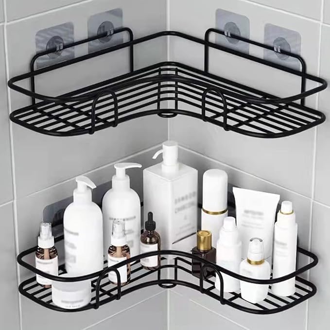 Amazon.com: FRGMNT 4pc Bathroom Shelf, Shower Caddy Rack, Bathroom ...