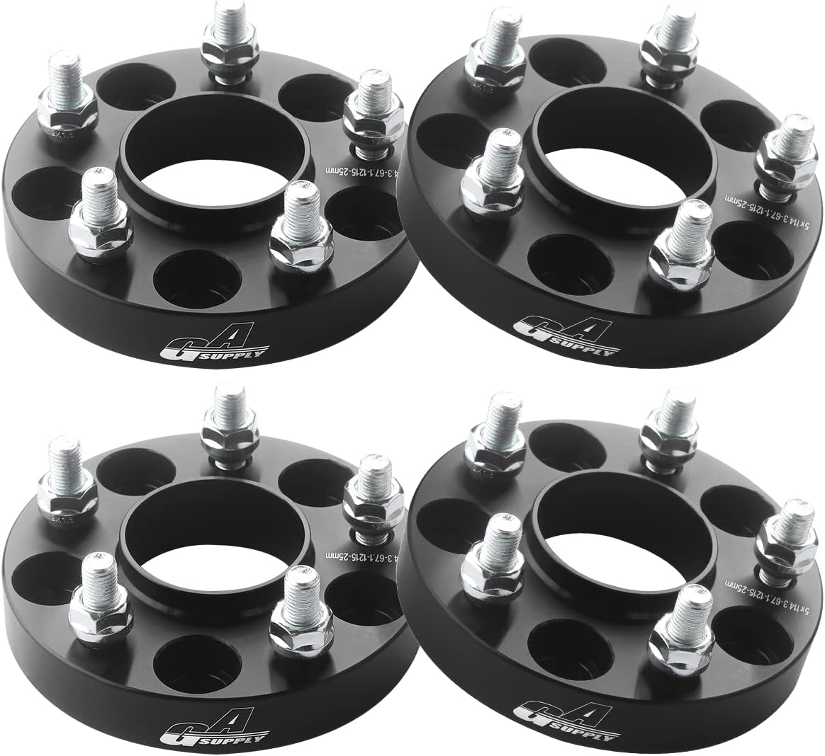GAsupply 1” 5x4.5 Hubcentric Wheel Spacers, 5 Lug Forged Wheel Adapters ...