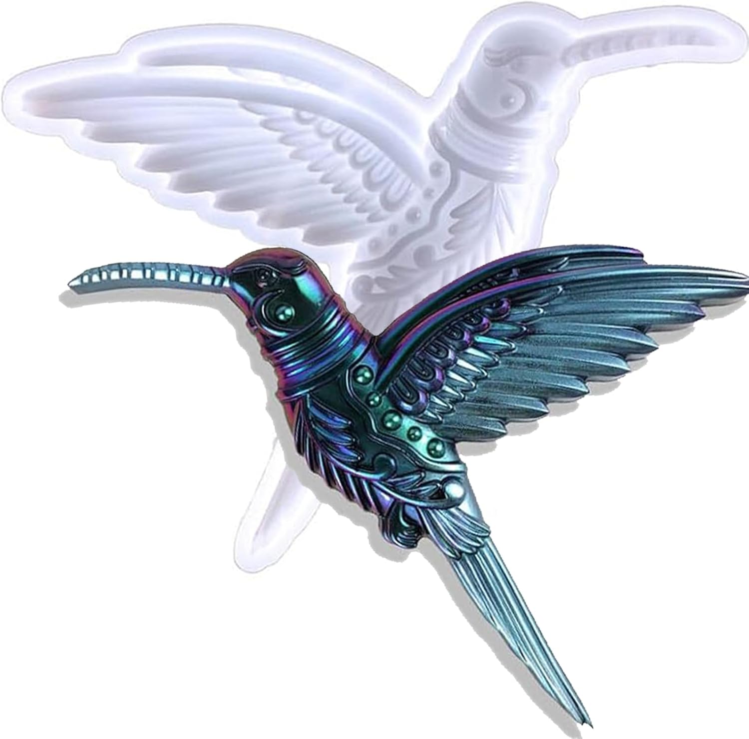 Amazon.com: ICNYEKl Resin Mold Silicone, Mechanical Hummingbird Epoxy ...
