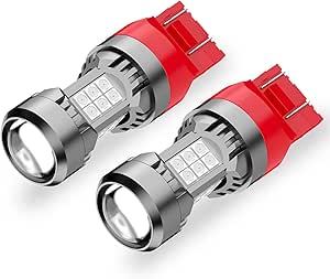 Amazon.com: PHINLION 7443 Red LED Light Bulbs, Super Bright 7444 7443LL ...