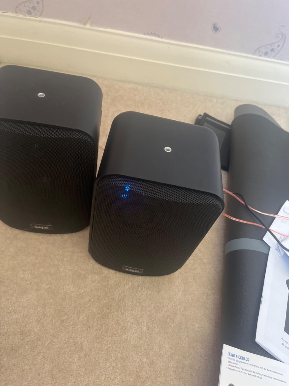 Loops 120W 5” Active Bluetooth Wall Speakers – Pair of Black Stereo ...