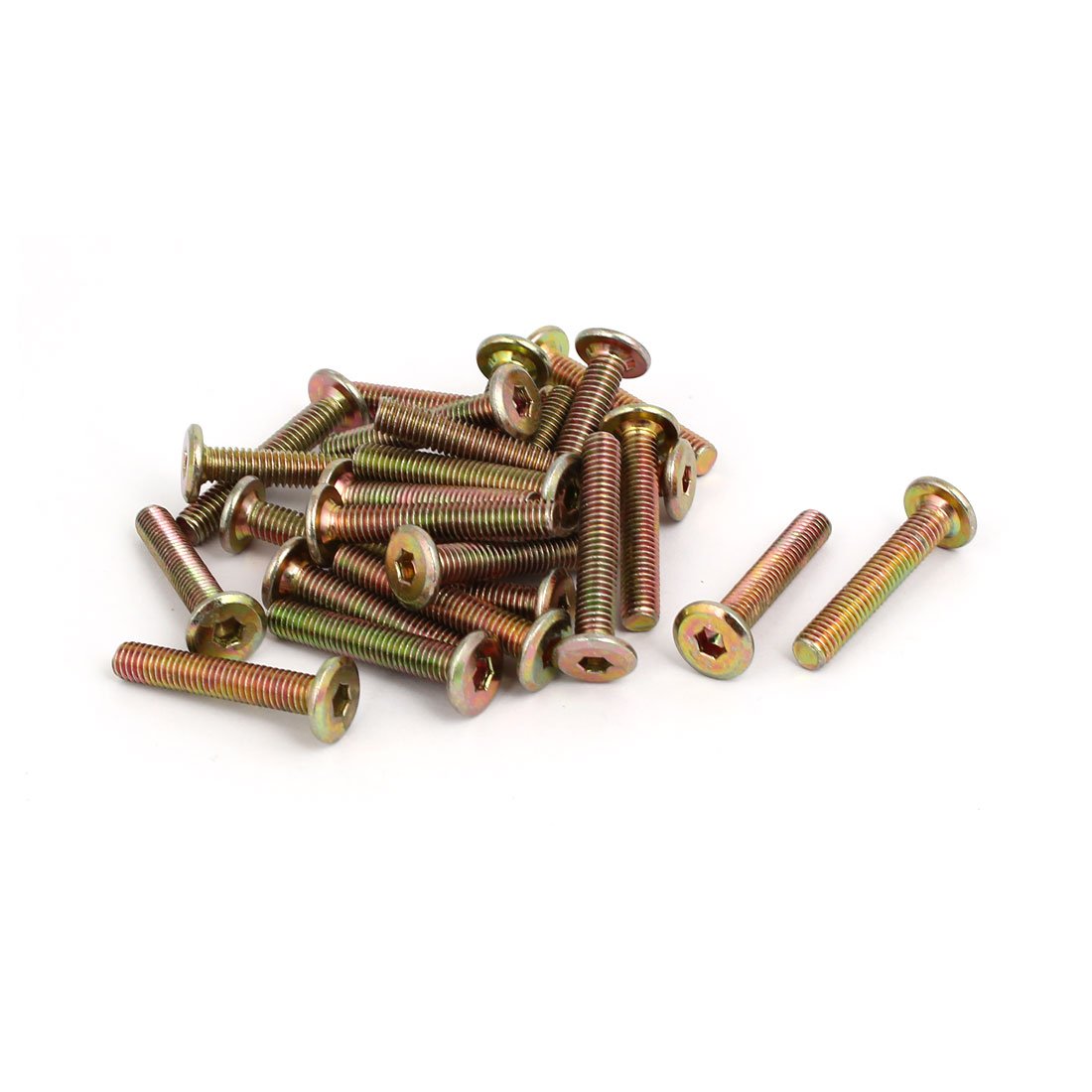 uxcell M6x35mm Fully Threaded Hex Socket Pan Head Furniture Screws ...
