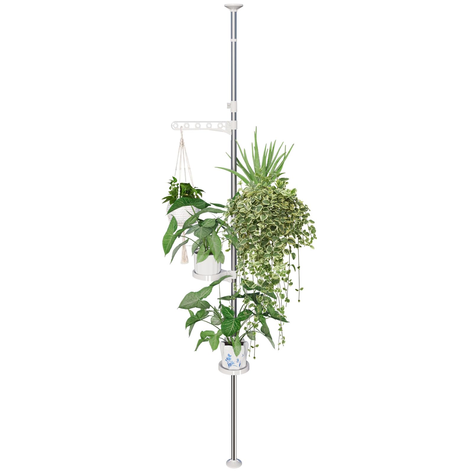 Amazon.com : Yuanjimi 4 Tiered Tension Plant Pole: Adjustable Height 35 ...