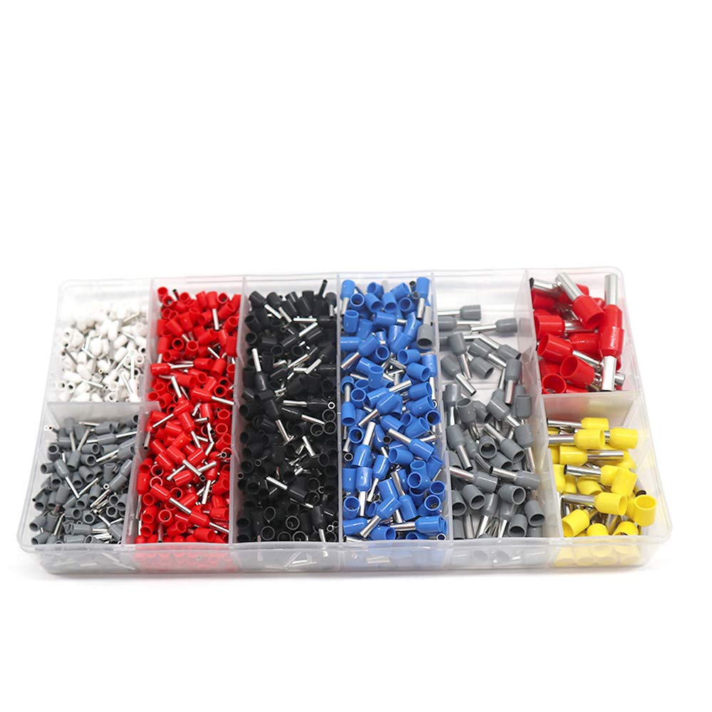 Buy Woljay Connector Crimp Ferrule Crimper Terminal Kit with 1200pcs ...