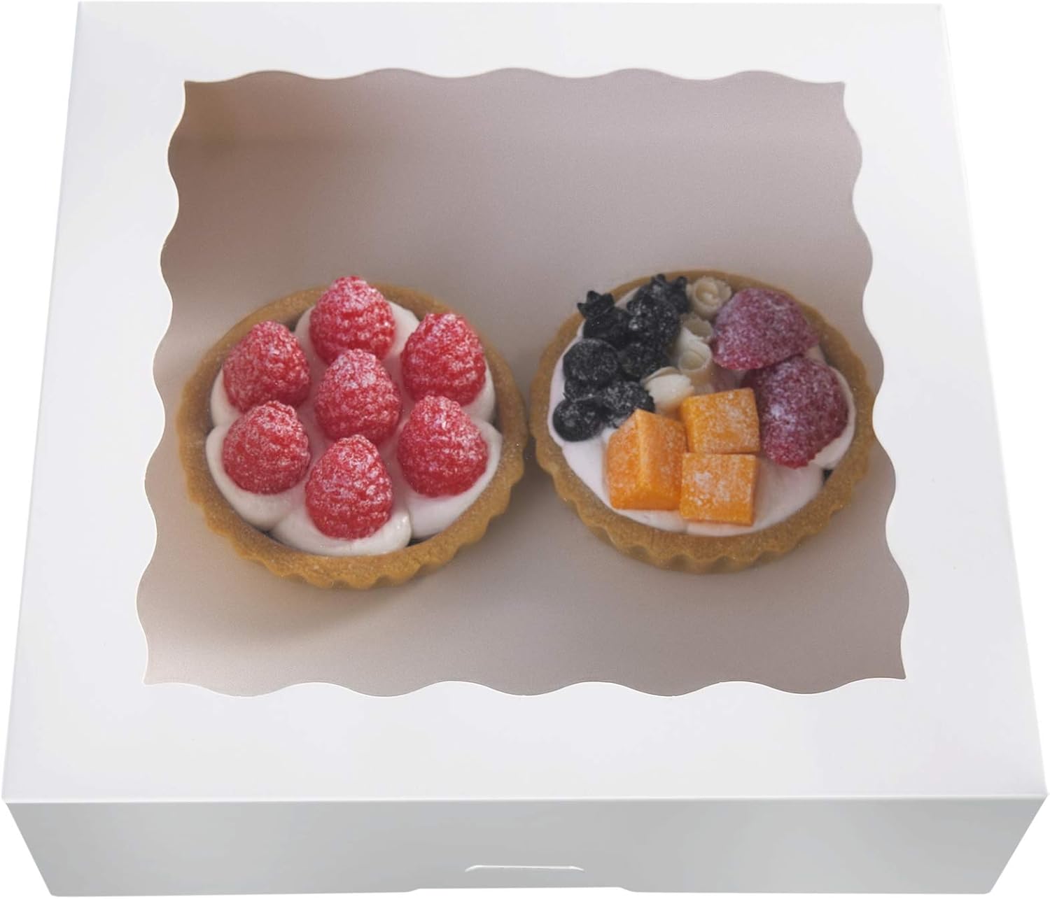ONE MORE 9inch White Cookie Bakery Boxes,Large Pie Boxes with PVC ...