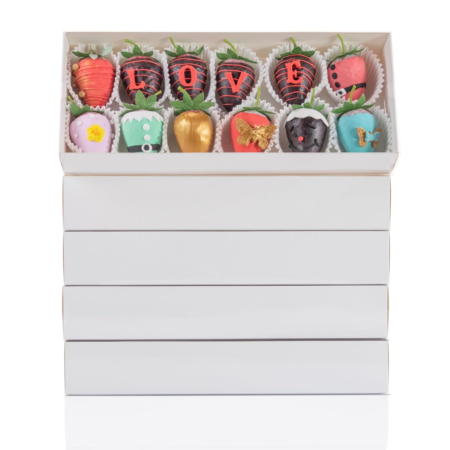 Amazon.com: RomanticBaking 50Pack 12x 4.8 x 2 Inches Clear Chocolate ...