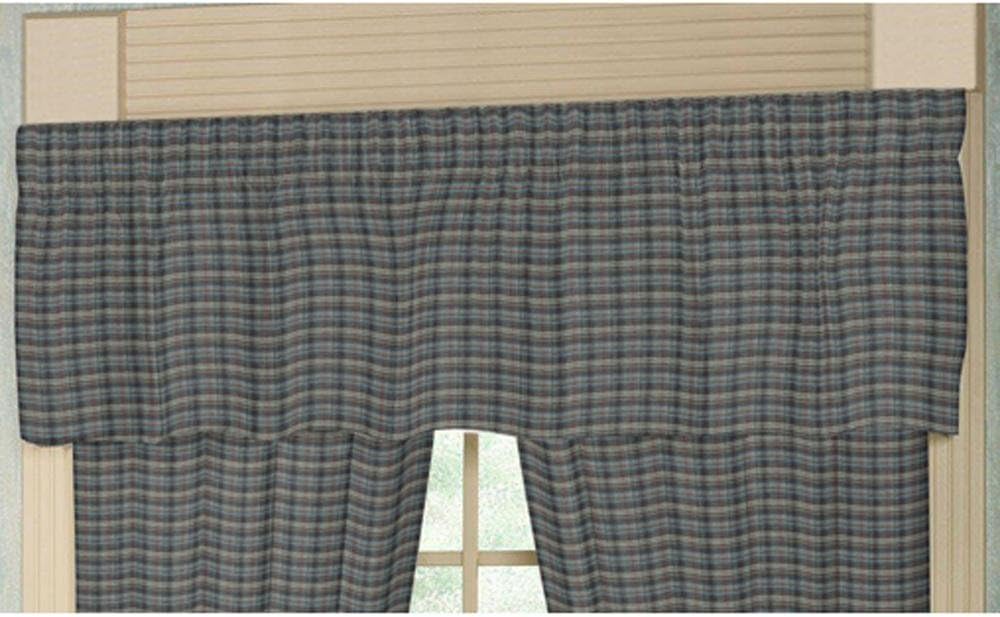 Amazon.com: Patch Magic Navy and Light Blue Plaid Fabric Curtain ...